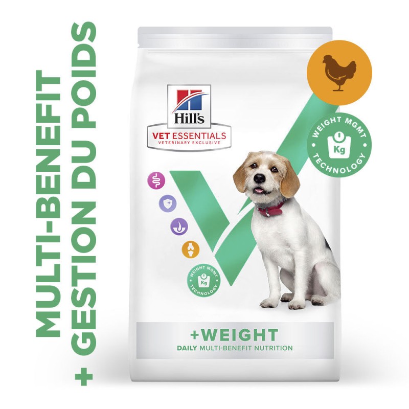 Vet Essentials Chien Multi-Benefit + Weight Adult1+ Medium Poulet