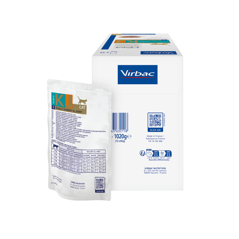 Veterinary HPM Cat KJ1 Early Kidney & Joint Sachet repas